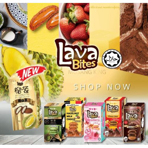 Jual Lava Bites Bites Biscuit Double Chocolate Durian Matcha Strawberry ...