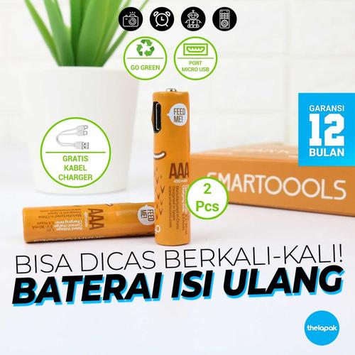 Promo Smartoools Baterai Rechargeable AAA Isi Ulang dengan Micro USB 2 pcs - Kota Surabaya ...
