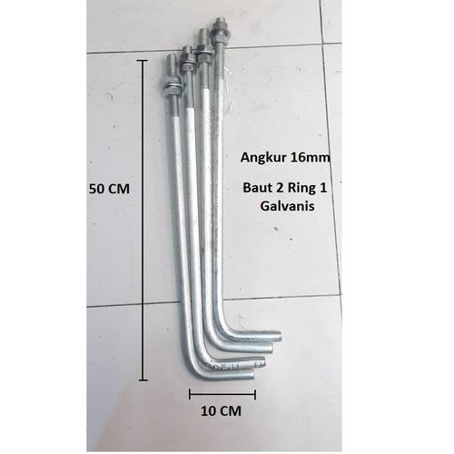 Jual Angkur Bolt L Beton 16mm(5/8) x 50 cm Galvanis - Jakarta Barat ...