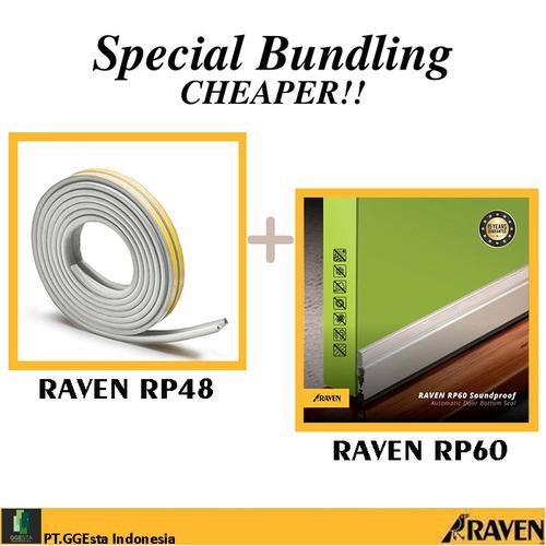 Promo RAVEN Door Seal Bundling RP60 Silver + RP48 Putih - Penutup Celah ...