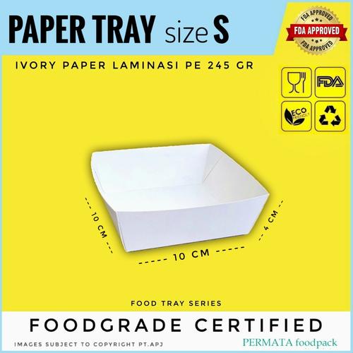 Jual FOOD TRAY / PAPER TRAY / TRAY KERTAS / NAMPAN KERTAS size S ...
