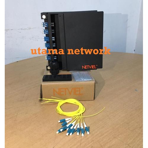 Jual NETVIEL OTB INDIBOX DINRAIL 12 port LC Singlemode + Pigtail ...