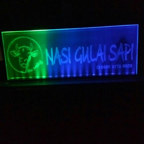 Jual Acrylic Led Sign / Led Signage / Lampu Led Acrylic Gravir / Custom ...