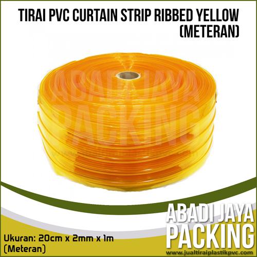 Jual tirai pvc curtain strip ribbed yellow 20cm x 2mm - Jakarta Barat ...