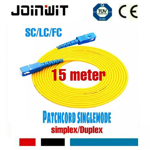 Jual Patchcord SC/LC/FC Simplex/Duplex Single Mode fiber optic (15 ...