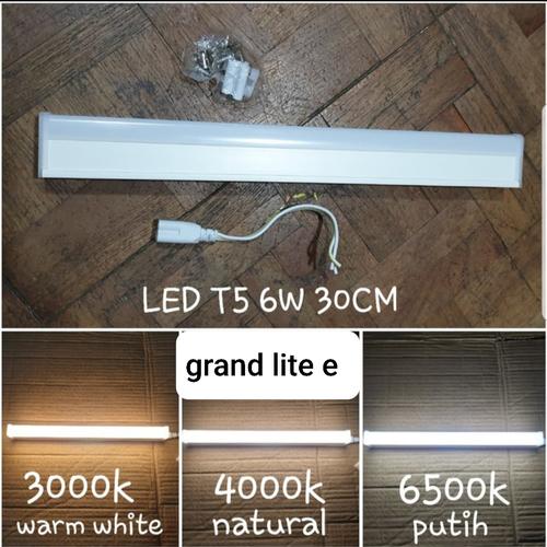 Jual Lampu Neon Set TL LED T5 6watt 30cm / LED T5 Tube 6w - putih ...