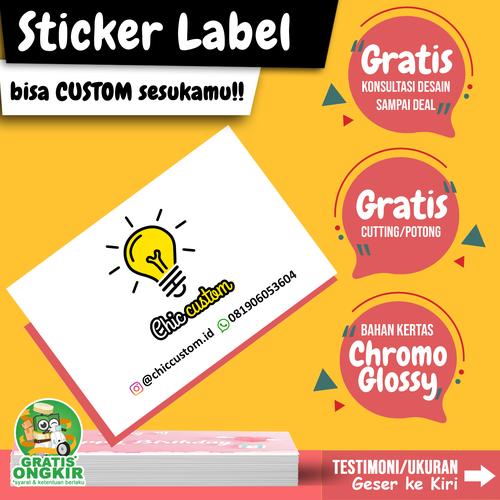 Jual Stiker Label Custom diameter 5x5 cm Bulat Persegi - Kota Cilegon ...