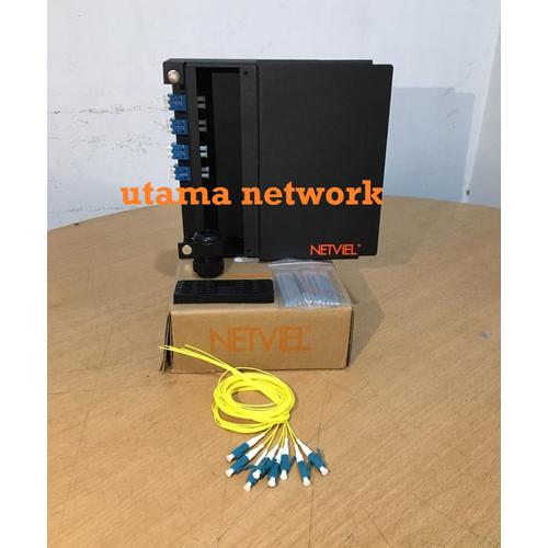 Jual NETVIEL OTB INDIBOX DINRAIL 8 port LC Singlemode + Pigtail LC ...