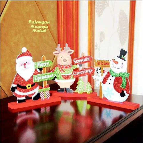 Jual Natal Pajangan Natal Unik Nuansa Natal / Dekorasi Natal Wooden ...