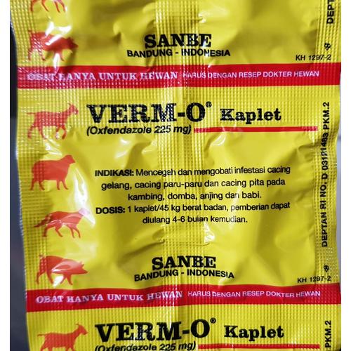 Jual VERM-O obat cacing kambing babi sapi kerbau ternak merk SANBE per ...