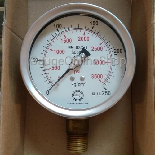 Jual Pressure Gauge SC500 Raket SS Brass 4" x 250 Kg/cm2 Schuh Technology - Jakarta Barat ...