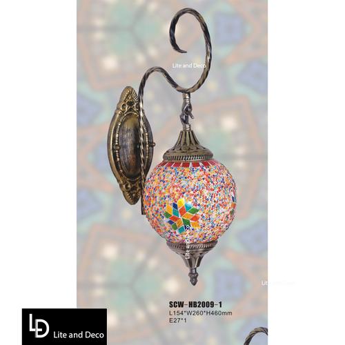 Jual LAMPU DINDING MAROKO MOROCCO STYLE 1 BESI + KACA - Merah Muda ...