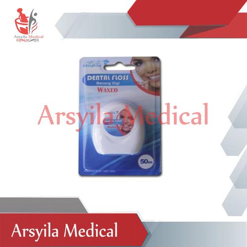Jual dental floss benang gigi asli 1 unit panjang 50 m - Putih - Kota ...
