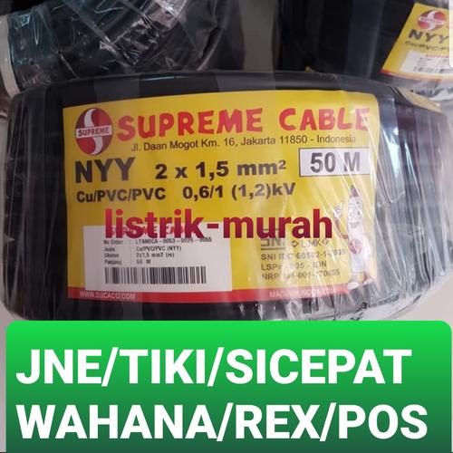 Jual Supreme NYY 2x1.5 Kabel Listrik 50 Meter Kawat Tunggal Sucaco ...
