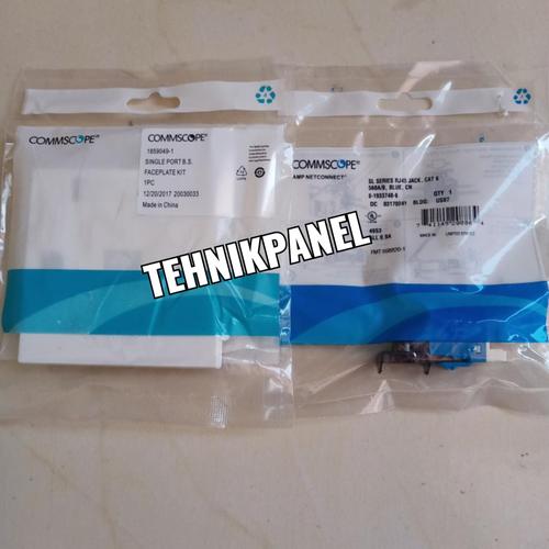 Jual MODULAR DATA CAT.6 AMP COMMSCOPE 1 LUBANG KOMPLIT MODULAR+OUTBOW ...