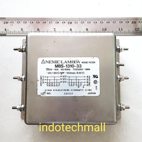Jual Noise Filter 10A 250V 3 phase Nemic Lambda MBS-1310-33 EMI filter - Kab. Tangerang ...