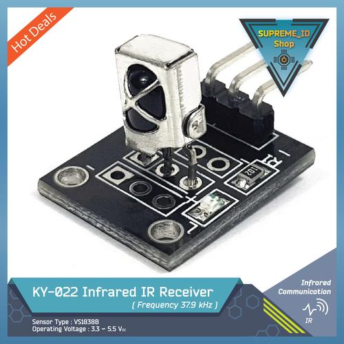 Jual KY-022 Infrared Digital IR Receiver 37.9 kHz Sensor Module ...