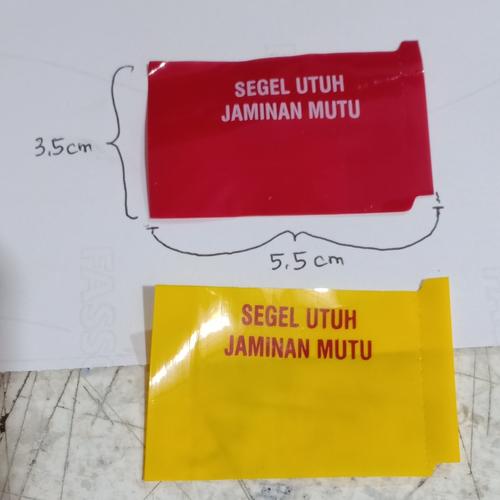 Jual segel plastik botol ukuran 5.5 x 3.5cm aqua air mineral vit ades ...