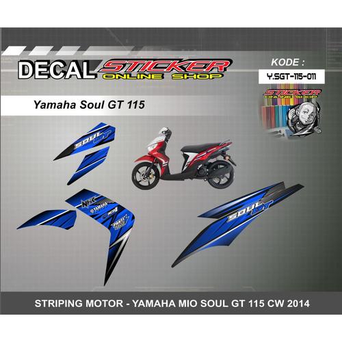 Jual DEKAL STIKER MOTOR YAMAHA SOUL GT 115 CW 2014 STRIPING RACING 11 ...