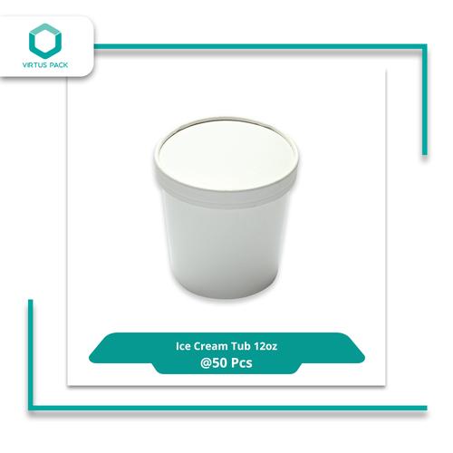Jual Virtuspack/EcoFriendly/Tempat Ice Cream Kertas /Ice Cream Tub 12 ...
