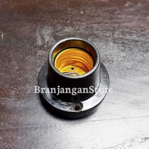 Jual Fitting HTC 10A E27 Hitam / Fitting Lampu Tempel / Plafon / Bulat ...