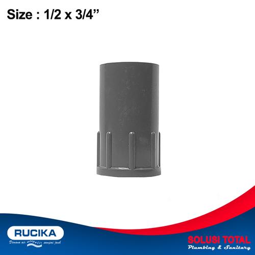 Jual SDD PVC AW 1/2 x 3/4 Inch Socket Drat Dalam AW 1/2 x 3/4" Rucika ...