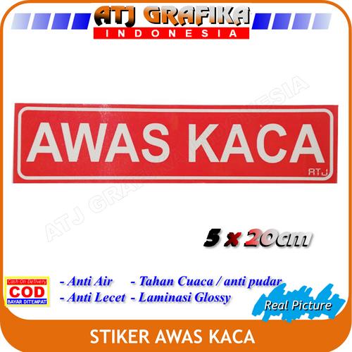 Promo Stiker awas kaca sticker dilarang bersandar kaca toko kantor ...