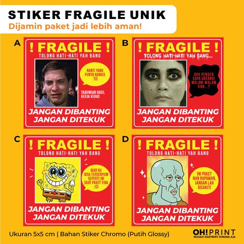 Jual Stiker Fragile Unik | Stiker Fargile Jangan Di Banting - Kota ...