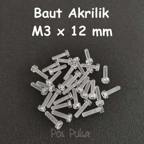 Jual Baut Akrilik M3x12 mm | Sekrup Plastik Acrylic - Kab. Jepara ...