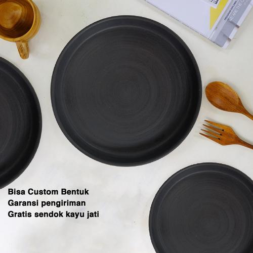 Jual Piring Keramik Warna Hitam/ Piring Keramik/ Piring Keramik ...