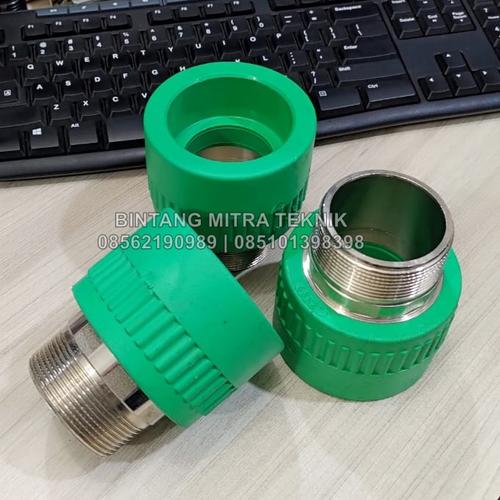 Jual SOK DRAT LUAR PPR RUCIKA 2" INCH GREEN MALE THREAD JOINT SDL 63 mm ...
