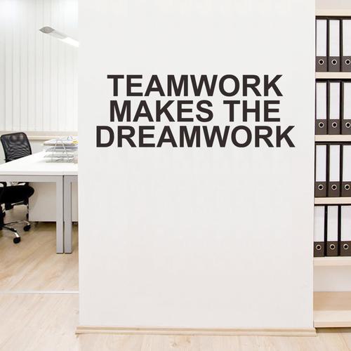 Jual Stiker Dinding Kantor Quotes Team Work Dream Cutting Sticker Kaca ...