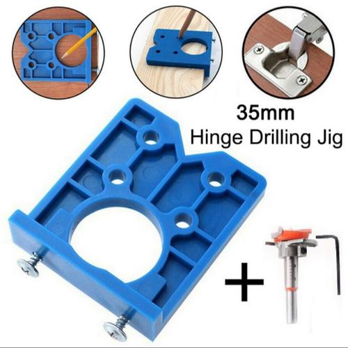 Jual Hinge Hole Drill Guide Jig Mal Panduan Lubang Bor + mata bor 35mm ...