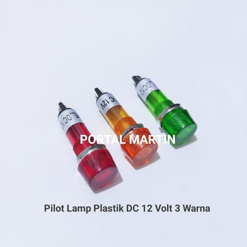 Jual Pilot Lamp / Lampu Indikator Panel Listrik DC 12V Plastik - Hijau ...