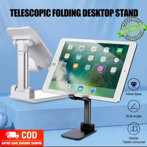 Jual Standing Holder HP Tablet Meja Folding Desktop Bracket Aluminium ...