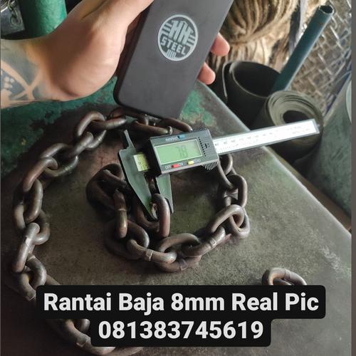Jual Rantai Baja 8mm - Hitam / Rante Baja 8 mm Hitam meteran - Kota ...