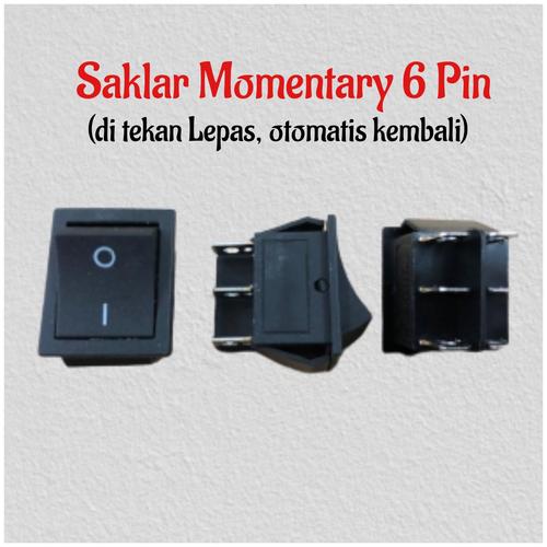 Jual Saklar Spring besar 6 pin kaki push button on Switch Besar ...