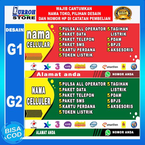 Jual Spanduk / Banner Konter Cell / Celluler Desain 7 - 100x50 ...