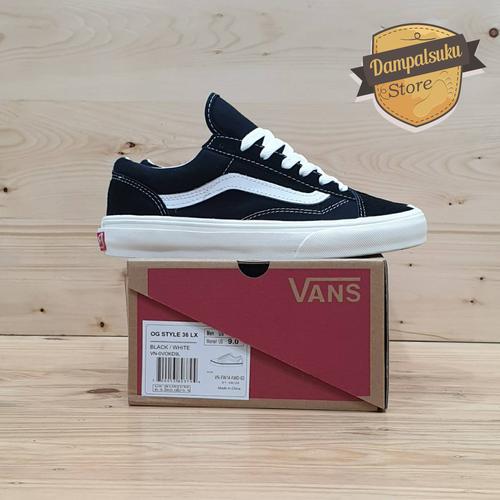 Jual SEPATU SNEAKERS VANS OG STYLE 36 OLD SKOOL LX OG BLACK WHITE ...