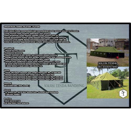 Jual TENDA PLETON TENDA PLETON TNI ASLI TENDA MILITER UKURAN 6x14x3 ...
