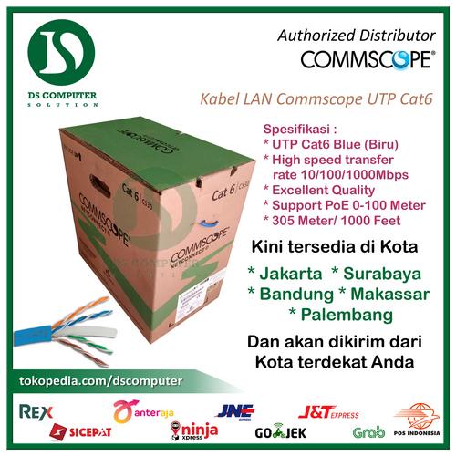 Jual Kabel LAN Commscope UTP Cat6 Blue 305 Meter Original USA AMP Cat6 ...