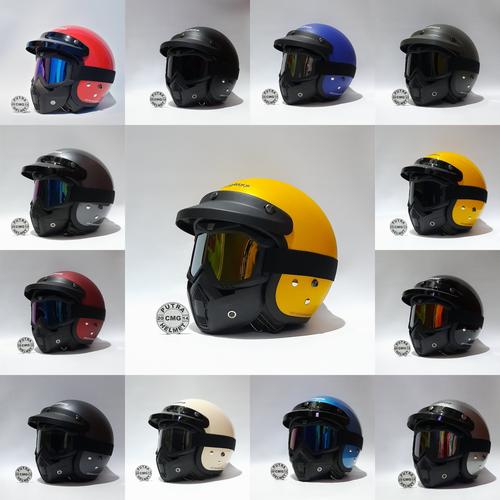 Jual PAKET HELM CARGLOSS RETRO GOOGLE MASK - M - Jakarta Selatan ...
