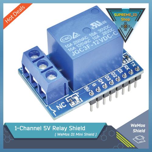Jual 1-Channel High Level Trigger Relay Shield for WeMos D1 mini Wifi ...