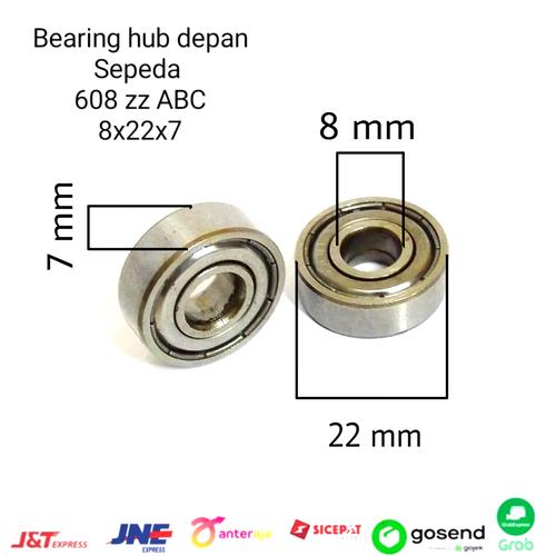 Jual bearing hub roda sepeda depan 608 zz untuk lipat,mini,BMX,mtb ...