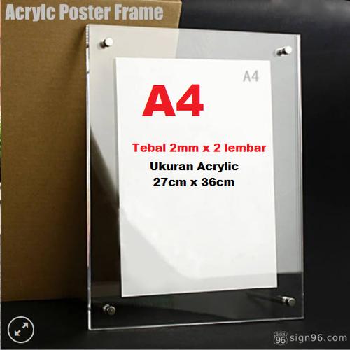 Jual Frame Poster- Papan iklan Mading - Acrylic 2mm - untuk Media ...