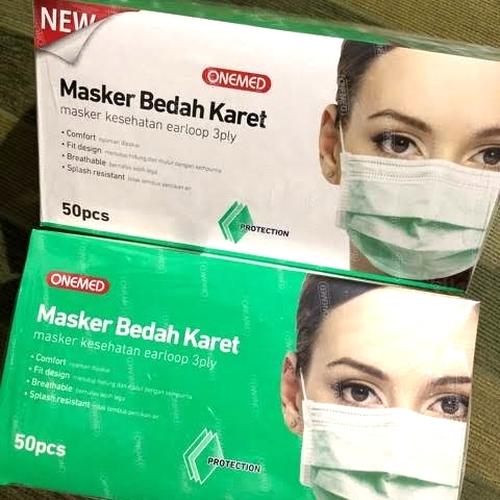 Jual MASKER BEDAH / MEDIS / SURGICAL 3 PLY ONE MED / ONEMED ISI 50 ...