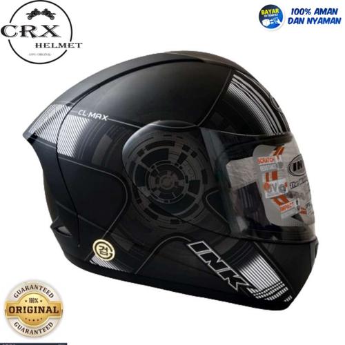 Jual Helm full face ink cl max seri 4 motif black doff white original ...