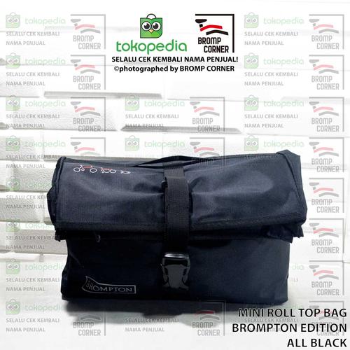 Jual TAS SEPEDA MINI ROLL TOP BAG EDISI BROMMIE - ALL BLACK - Kota ...