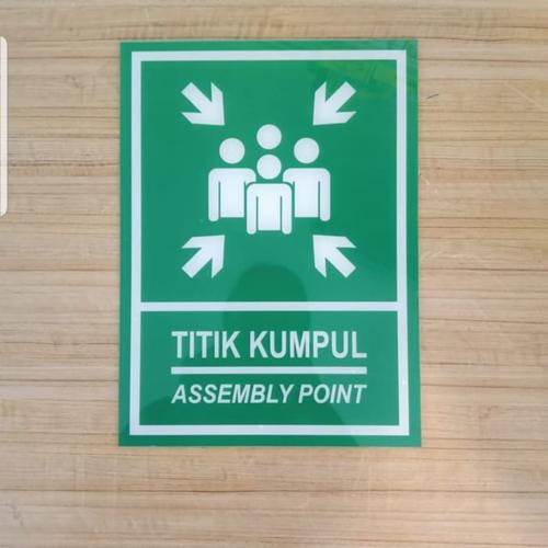 Jual AKRILIK TITIK KUMPUL ACRYLIC ASSEMBLY POINT PLAT RAMBU SIGN K3 ...