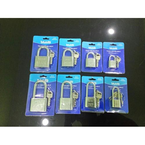 Jual GEMBOK BLUE PUTIH - GEMBOK BESI MERK BLUE - GEMBOK KOPER CHROME ...